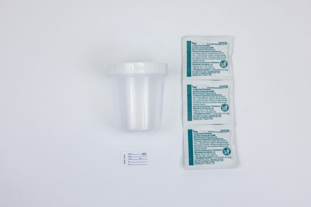 Midstrm Urine Specimen Collection Kit With 3 Castile Soap Wipes - LSL ...
