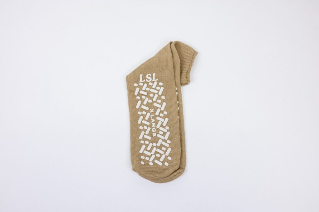 Beige Double Tread Patient Slipper XL - LSL Healthcare